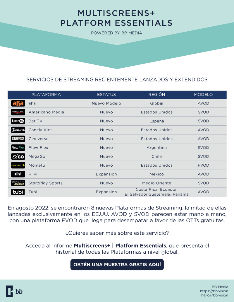 BB Media - Multiscreens+ | Platform Essentials - AGOSTO 2022